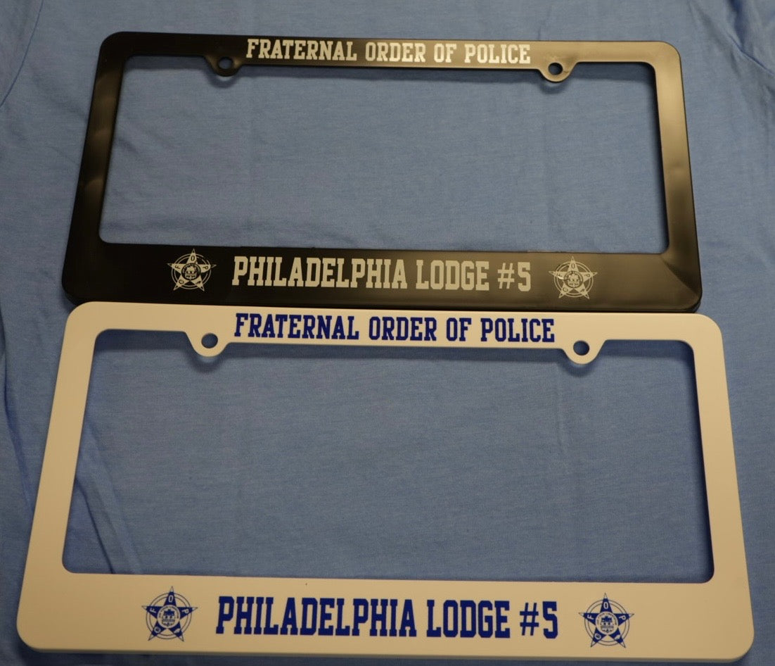 FOP Lodge 5 Plastic License Plate Frame – FOP5 Cop Shop